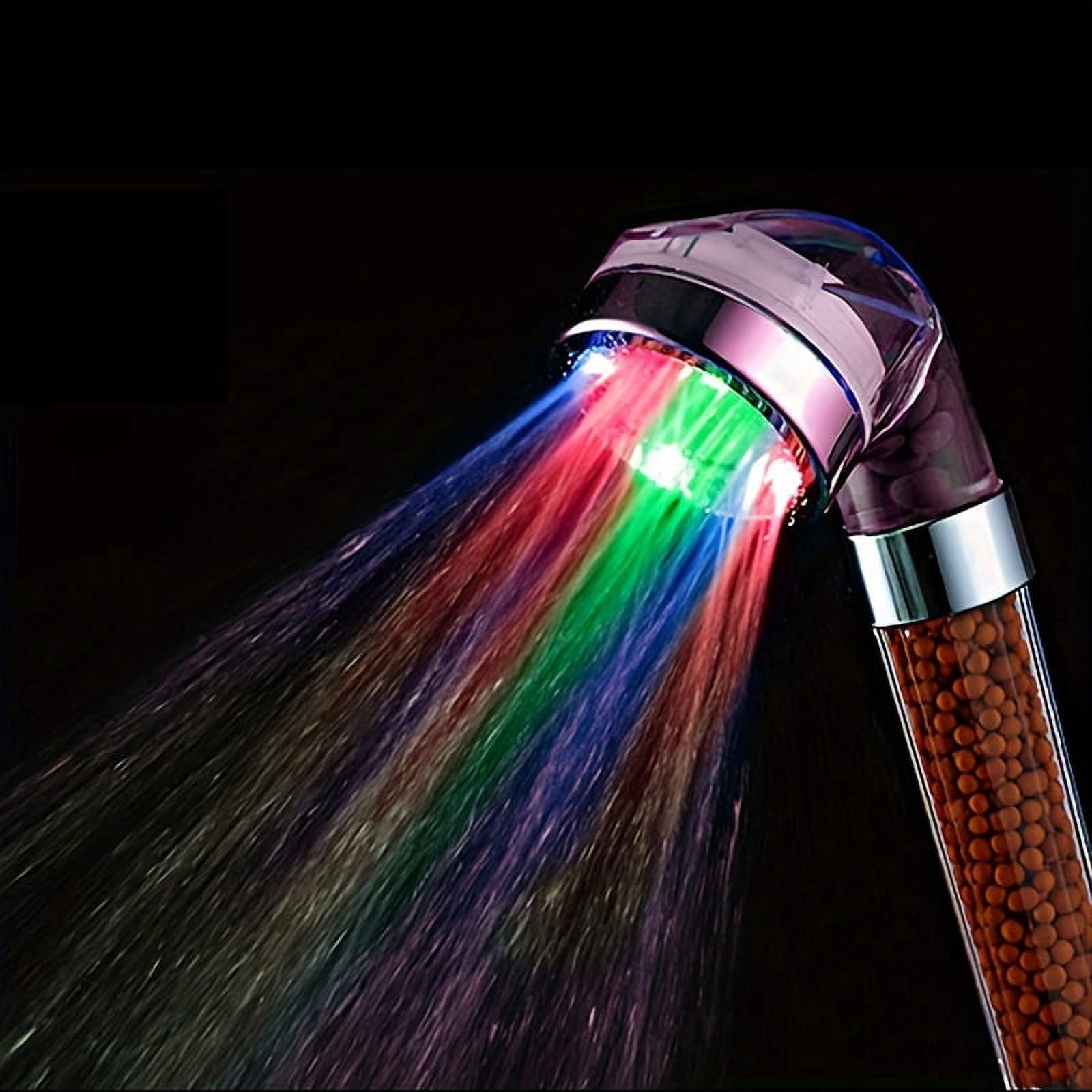 1 Set, Shower Head LED Color Changing, Filter Filtration Water Saving ...