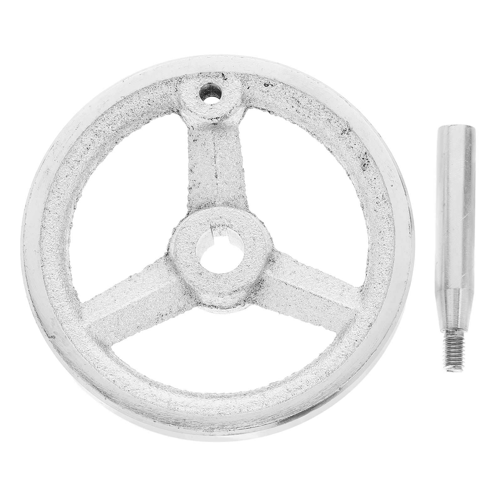 1 Set Silver Cast Iron Hand Wheel Handle for Drill Press Milling ...
