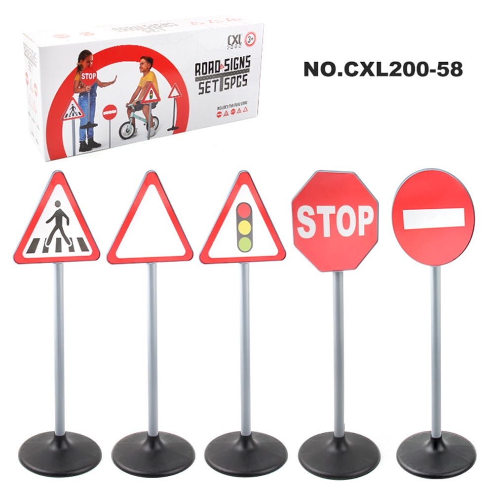 1 Set Simulation Traffic Lights Toy Traffic Safety Signs Model Scenes ...
