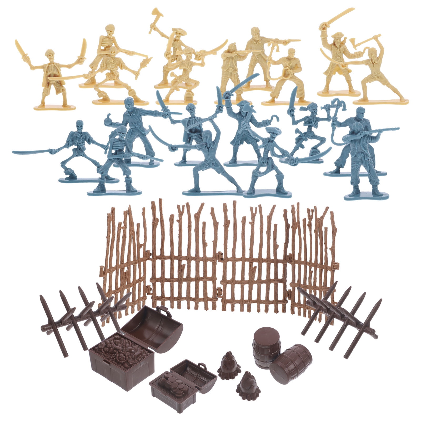 1 Set Pirate Soldier Toys for Kids Boys Mini Plastic Pirate Prop Toys ...