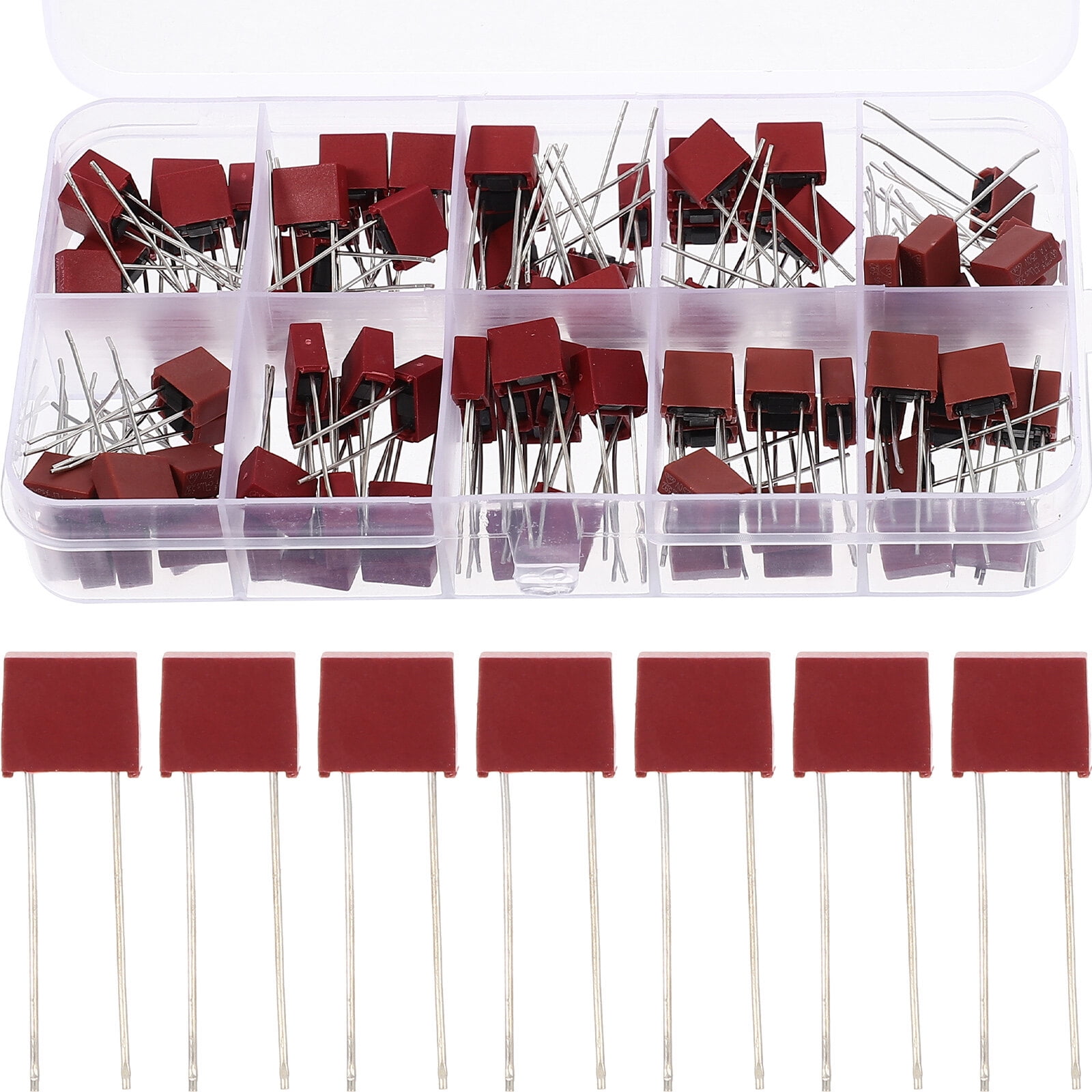 1 Set Slow Blow Fuse Assorted 250 Volt Time Delay Fuse Plastic Square ...