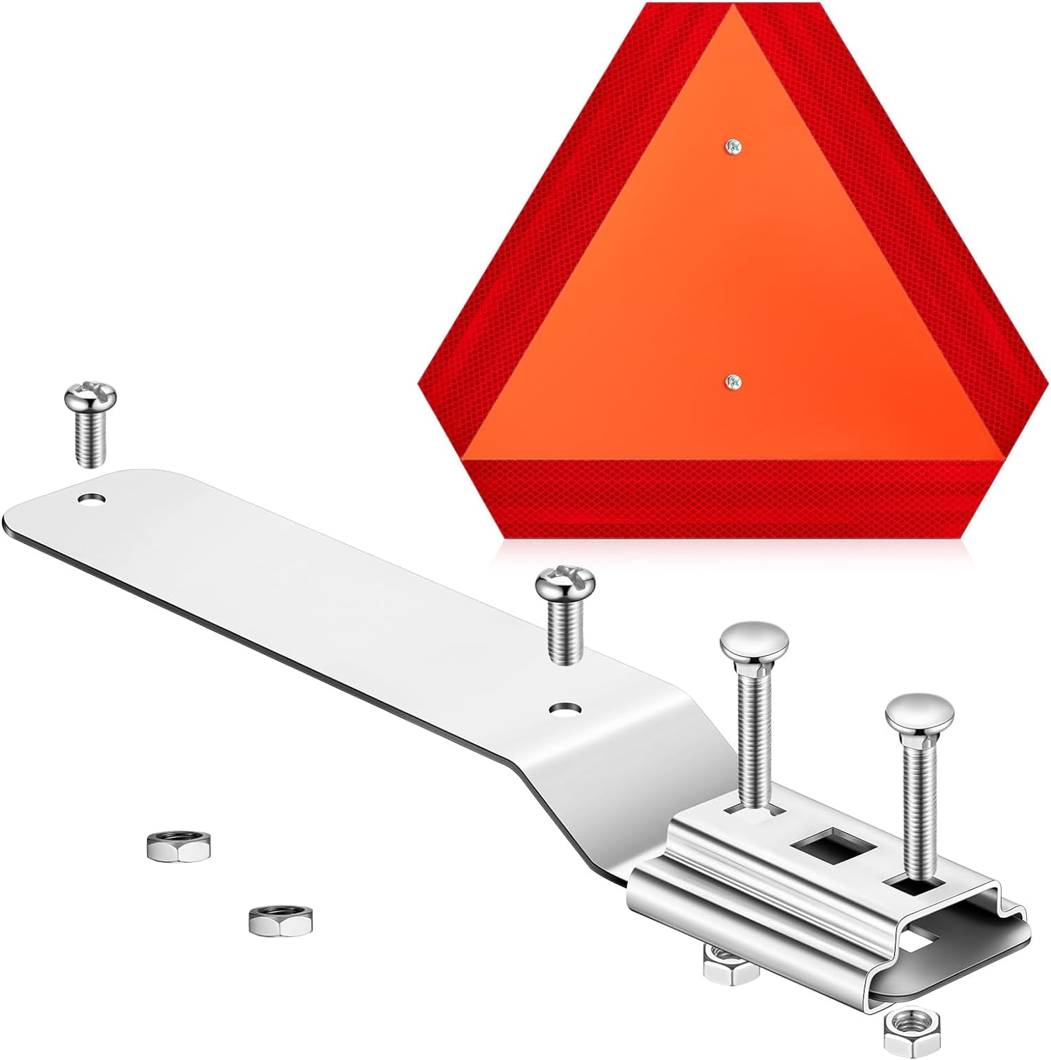 1 Set Slow Moving Vehicle Sign with Mounting Bracket 14 x 16 Inch Slow ...