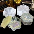 1 Set Snowflake Box Resin Mold Epoxy Resin Molds for Jewelry Jar ...