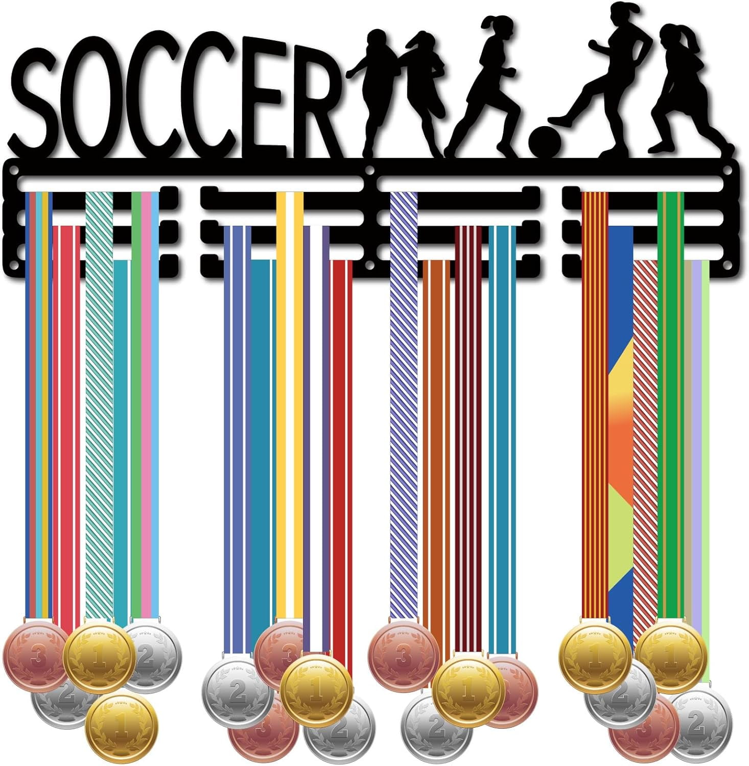 1 Set Soccer Medal Hanger Football Medal Holder Medal Display Rack ...