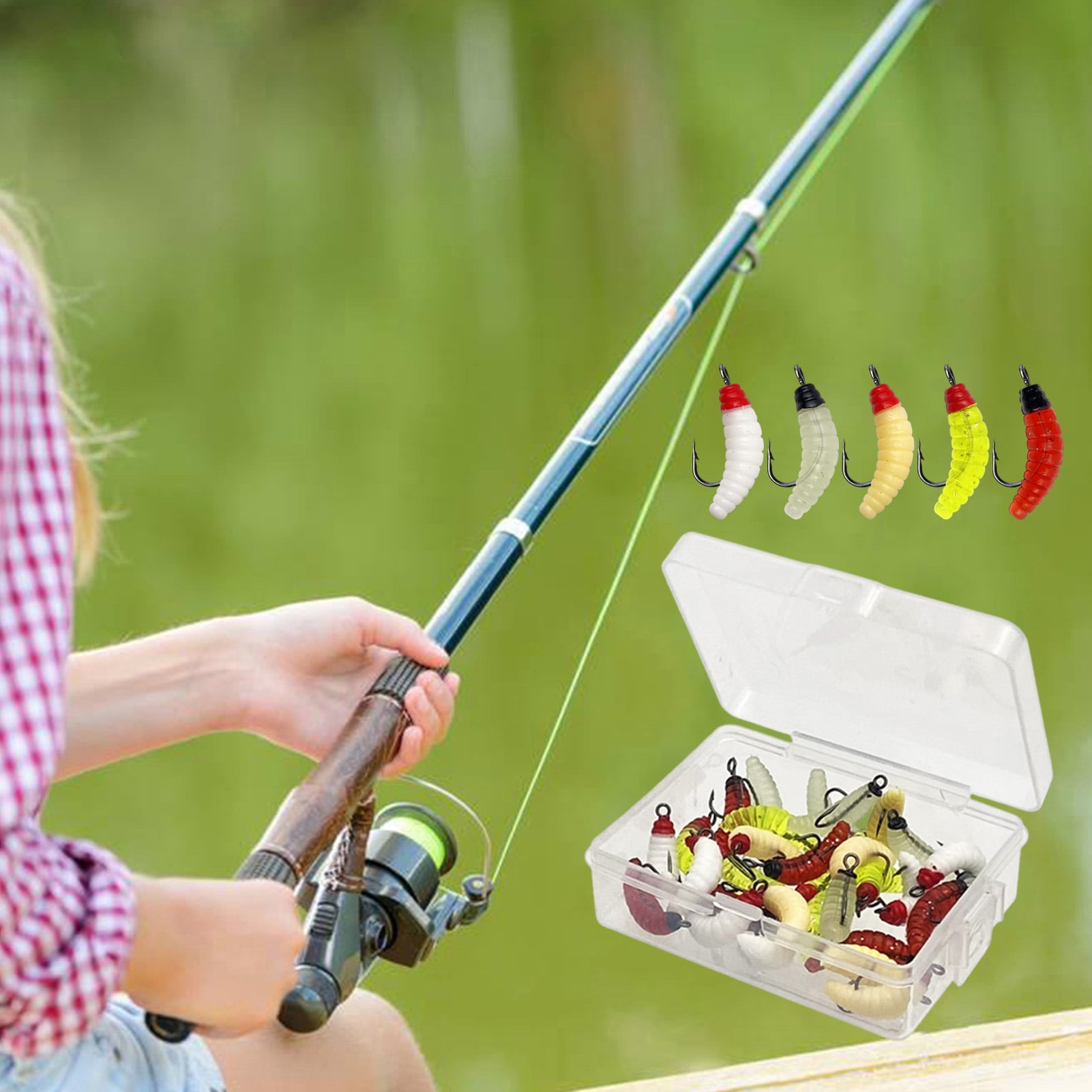 1 Set Soft Fishing Lure Swim Baits Senko Worms Soft Plastic Lures for ...