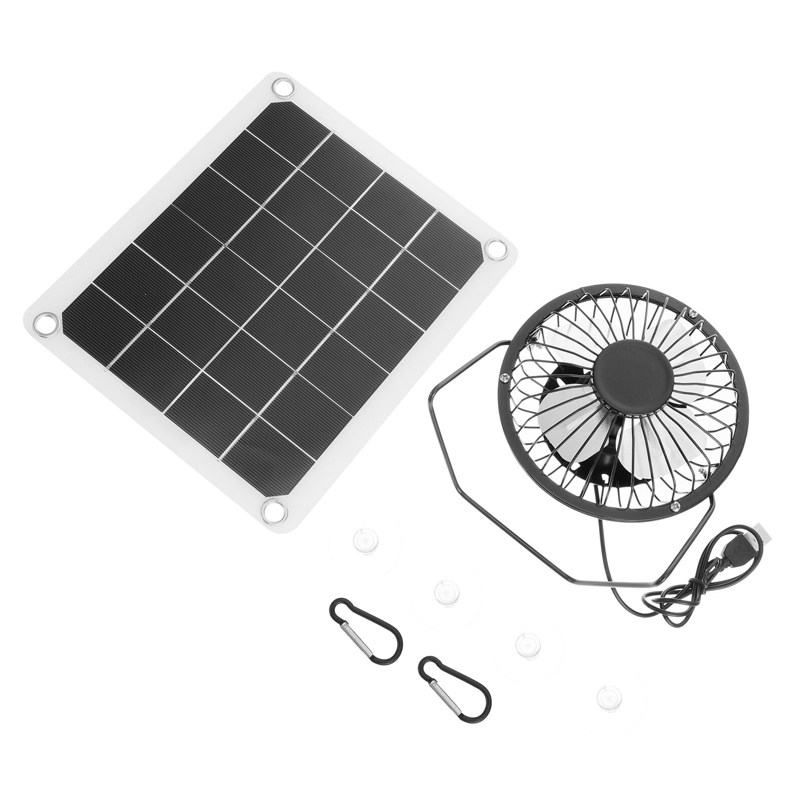 1 Set Solar Panel Fan Solar Energy Cooling Fan Solar Panel Powered Fan ...