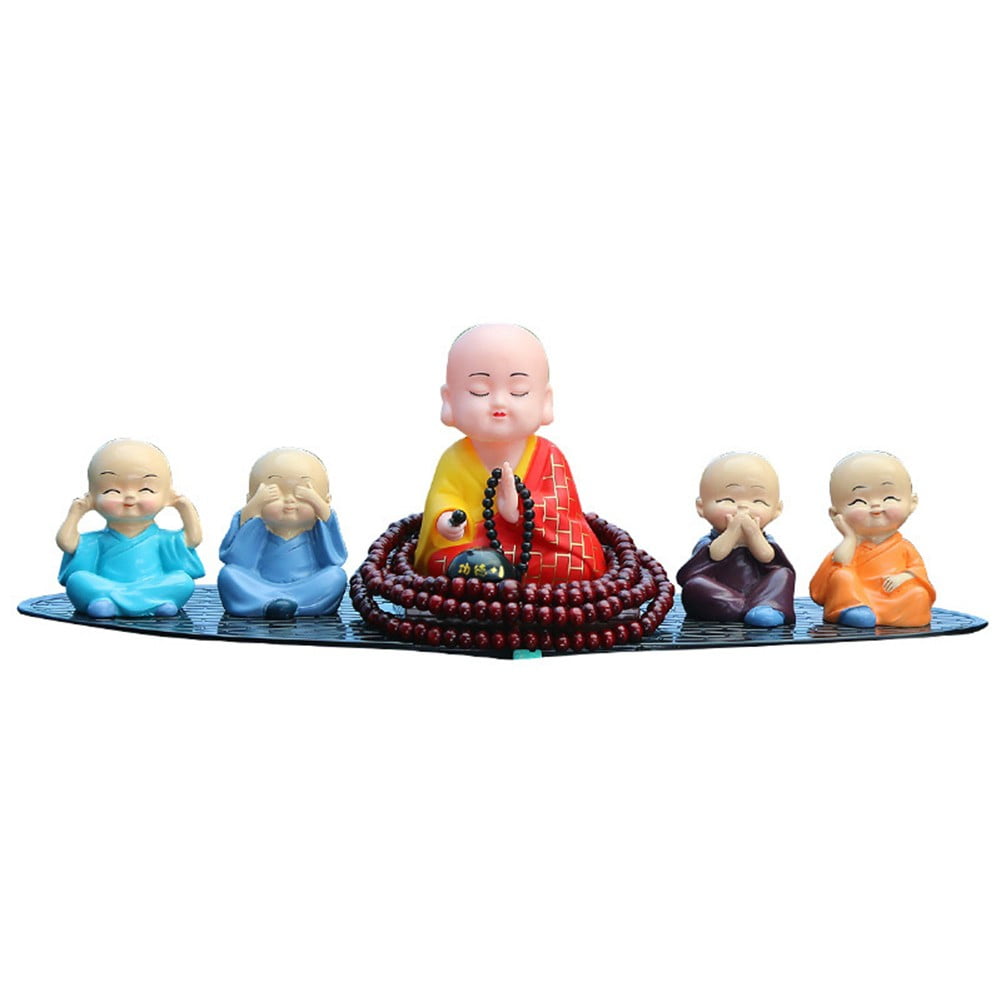 1 Set Solar Shaking Monk Ornaments Car Home Office Decorations Car ...