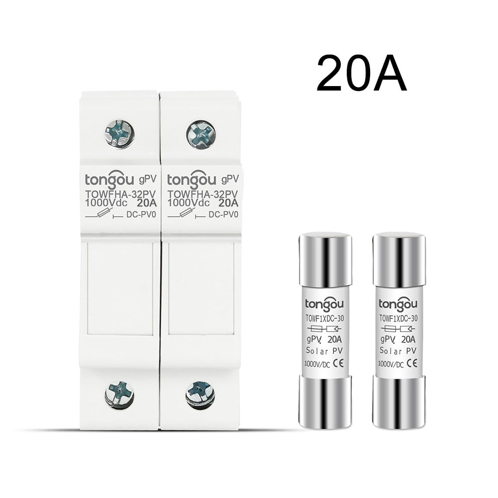 1 Set Solar for PV Fuse 3/10/15/20/25/30A 1000V with Fuse Holder for PV ...