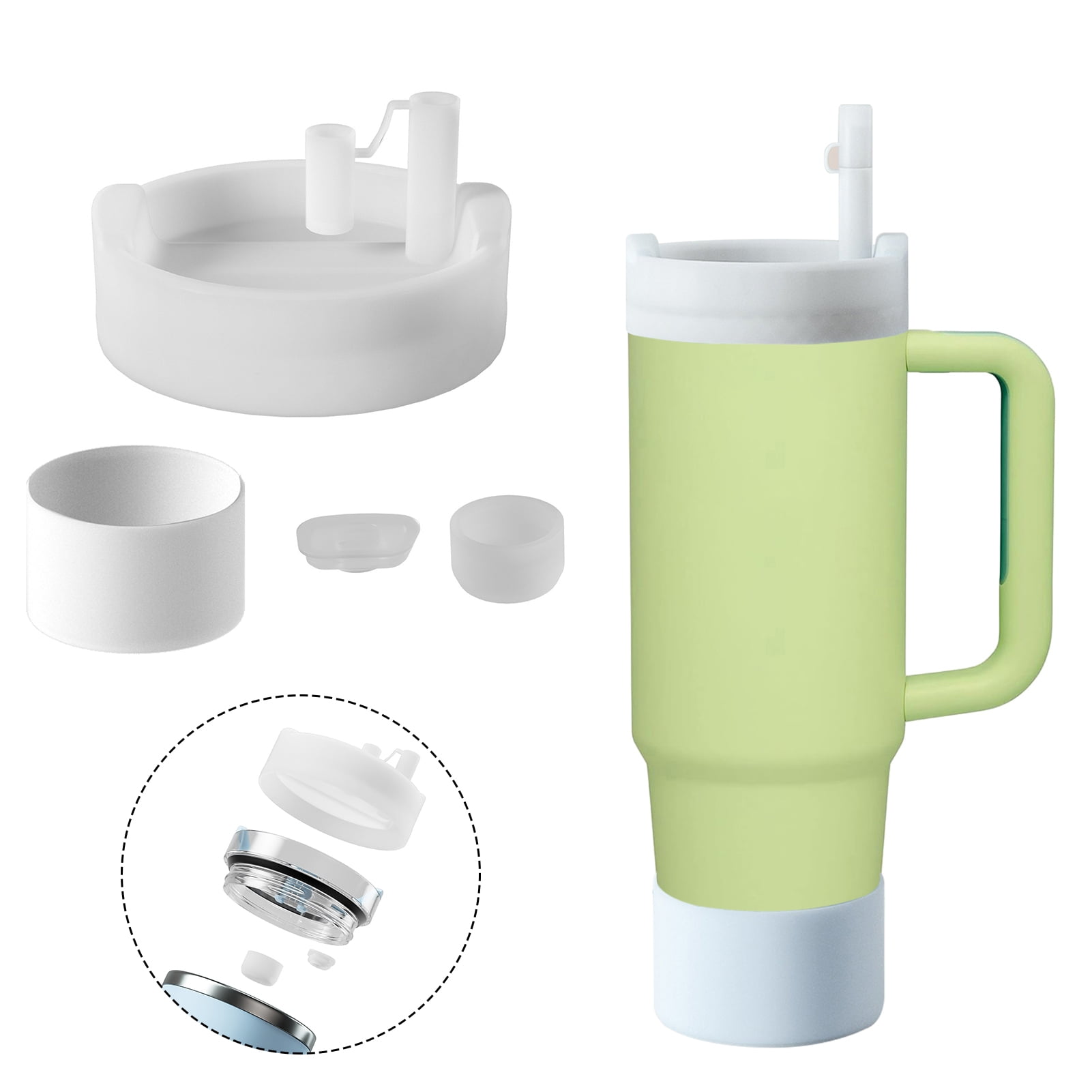 1 Set Spill Stopper Lid Leak-Proof Lid Stopper Set Anti-Spill Silicone ...