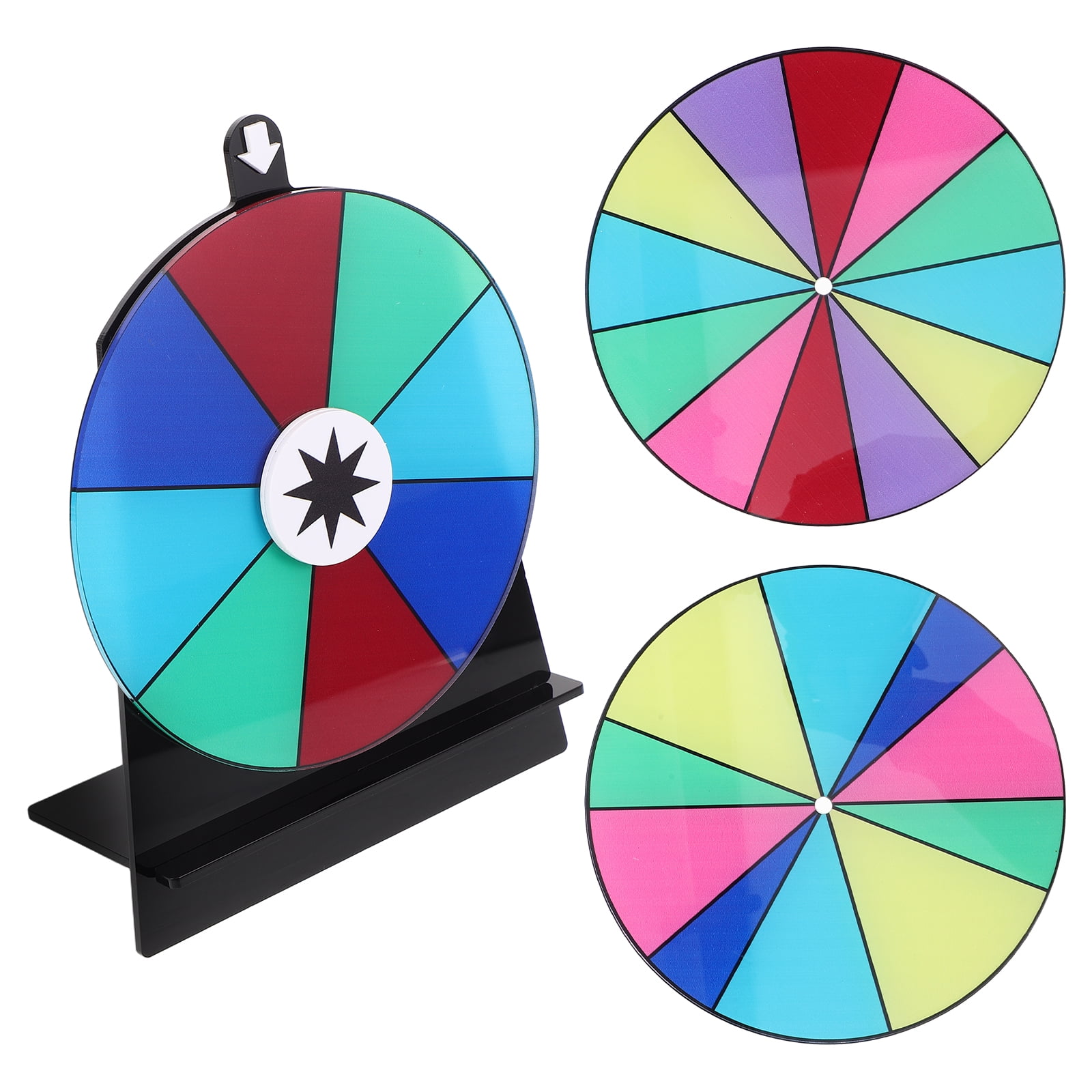1 Set Spinning Prize Wheel Tabletop Turntable Wheels With Base Stand ...