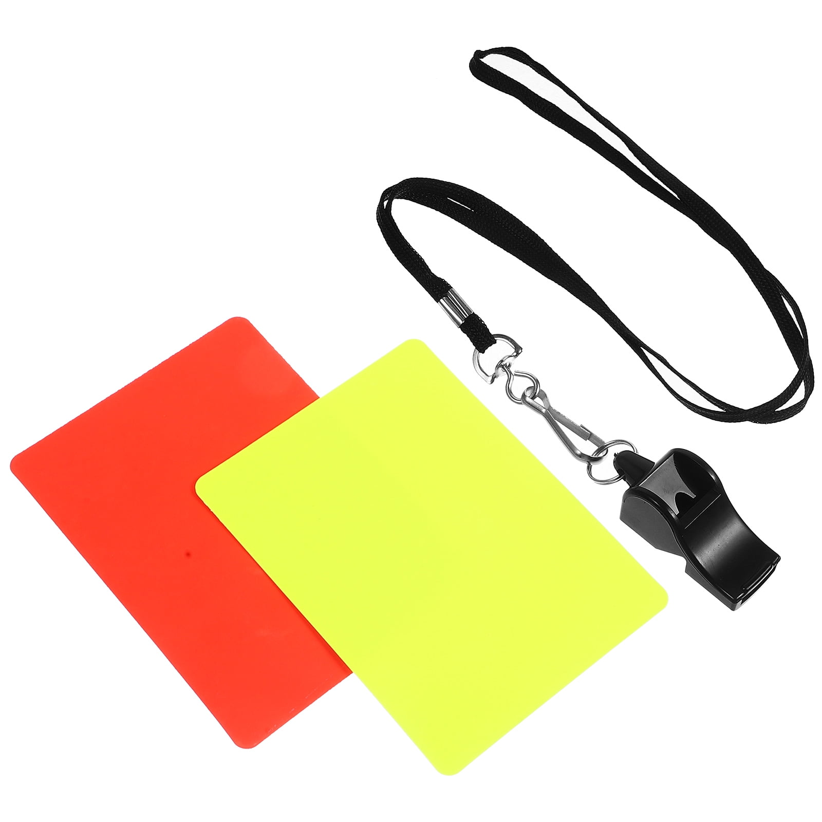 1 Set Referee Cards with Lanyard and Whistle for Match Portable ...