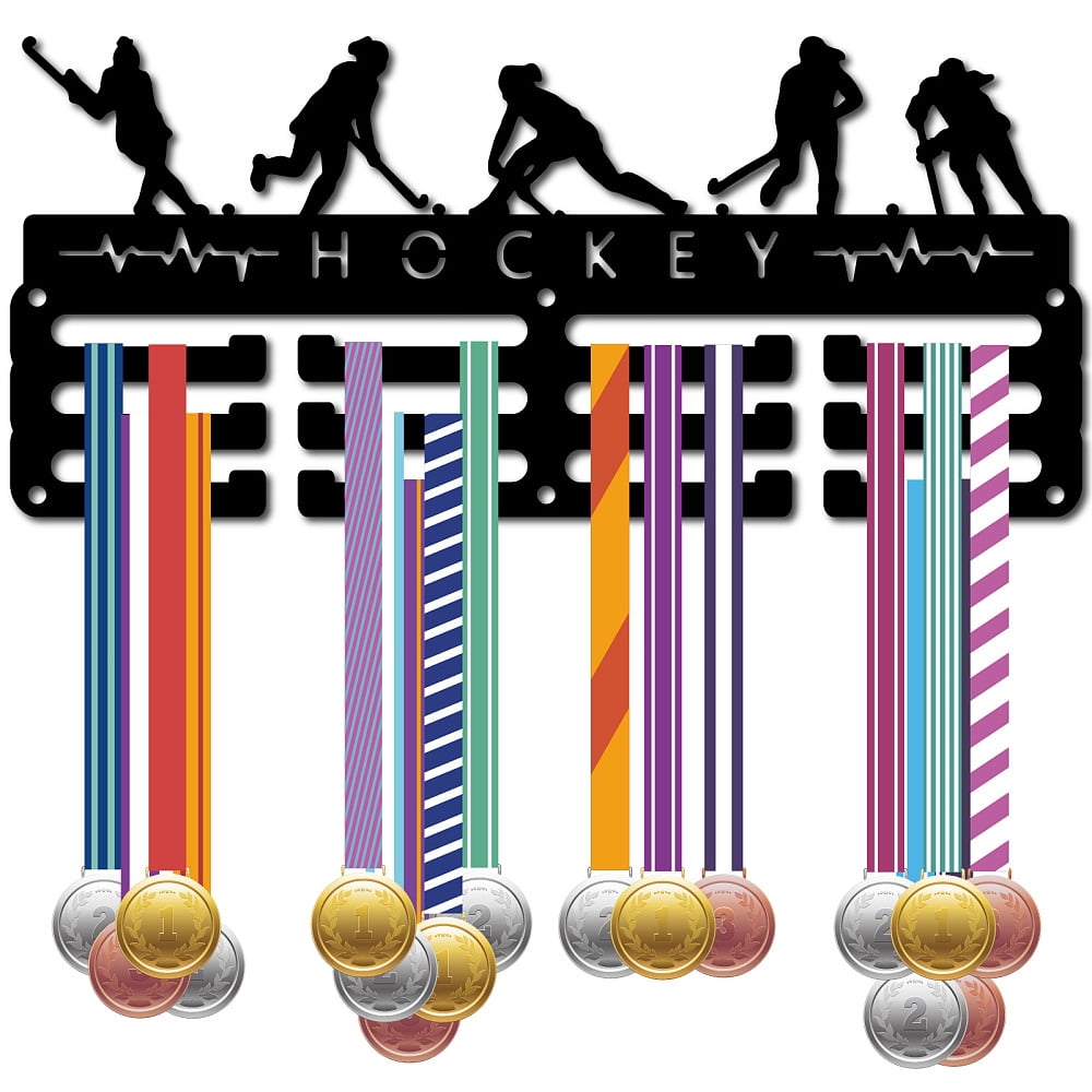 1 Set Sports Theme Iron Medal Hanger Holder Display Wall Rack 3-Line ...