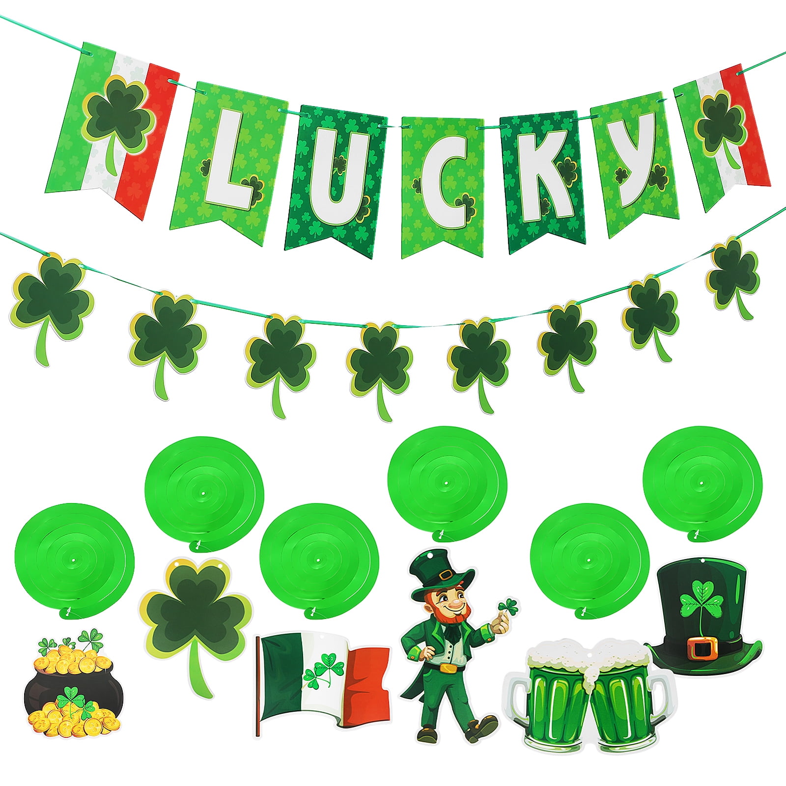 1 Set St Patricks Day Decor St Patricks Banners Shamrock Party Favorsst ...