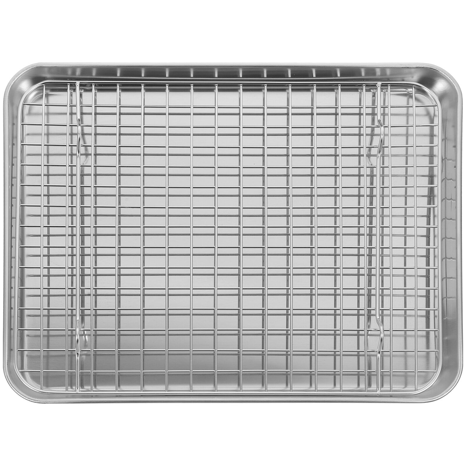 1 Set Stainless Steel Baking Tray with Wire Rack Baking Pan Baking ...