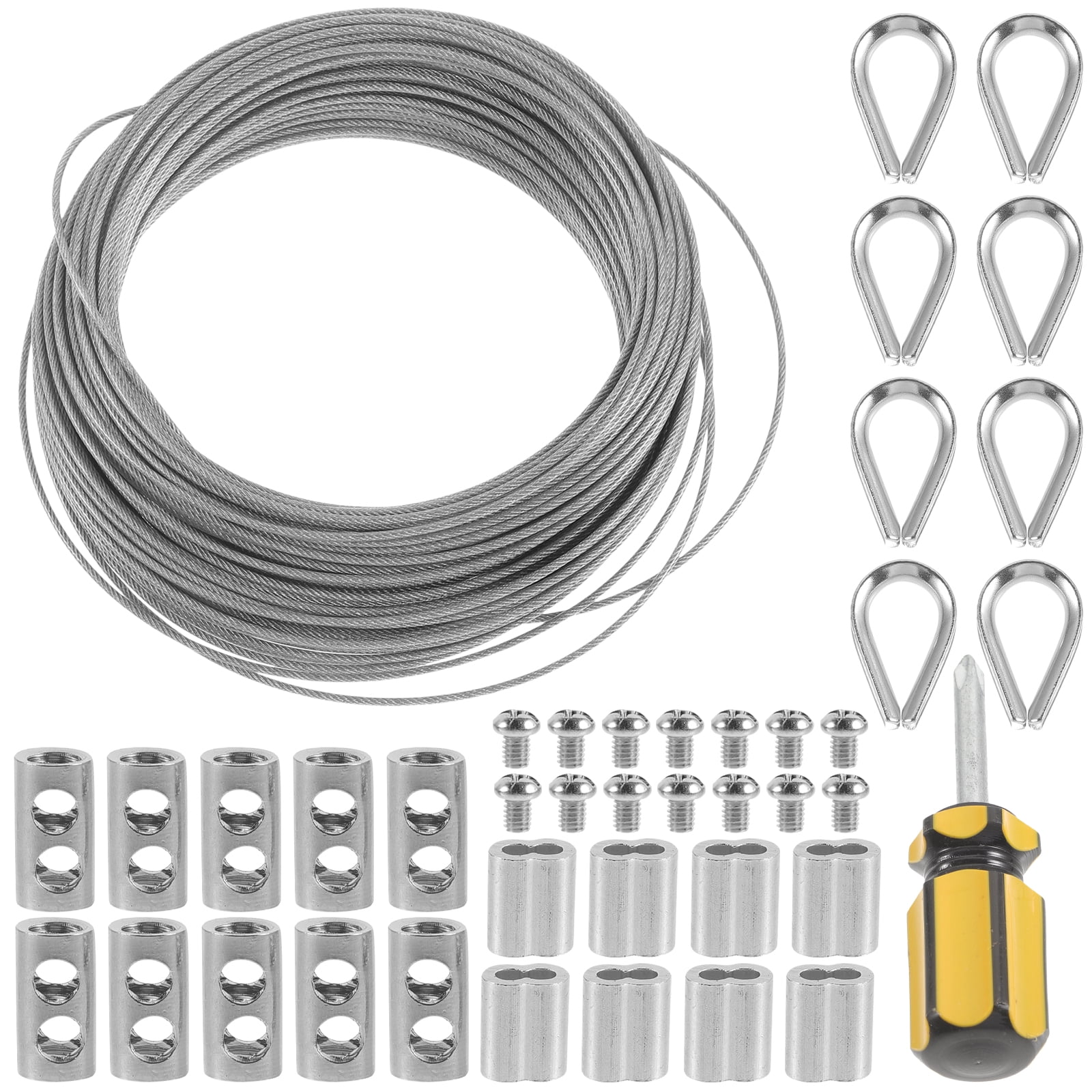 1 Set Stainless Steel Cable Railing Kit 30-meter Cable Rigging Wire ...