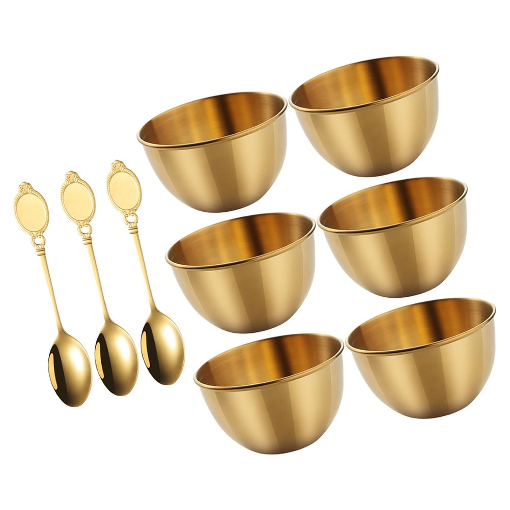 1 Set Stainless Steel Dipping Dish Small Sauce Bowl Appetizer Serving ...