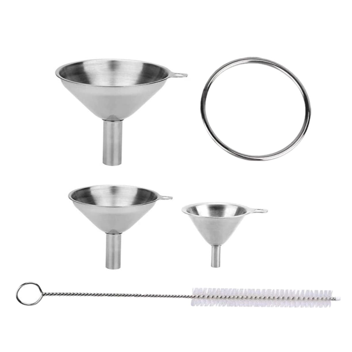 1 Set Stainless Steel Funnel Pulp Jam Jar Funnel Essential Oil Funnel ...