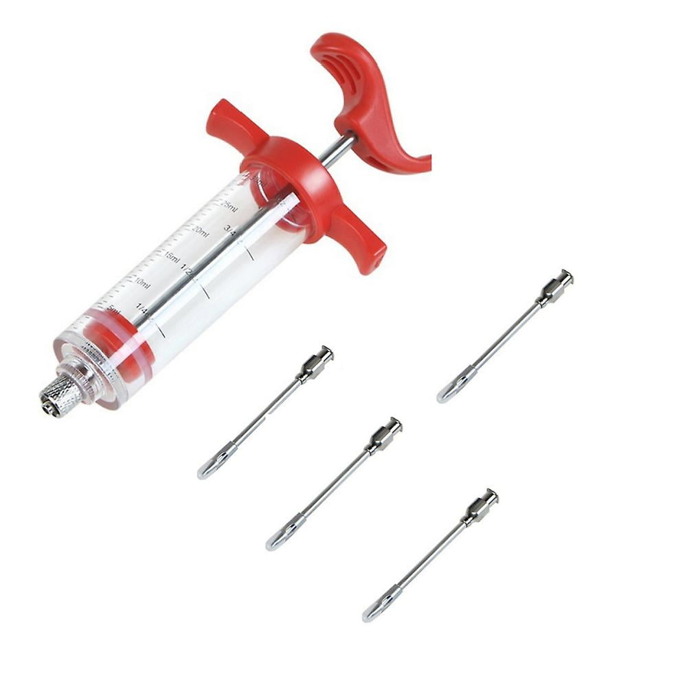 1 Set Stainless Steel Meat Injector Syringe Marinade Needles For Bbq ...