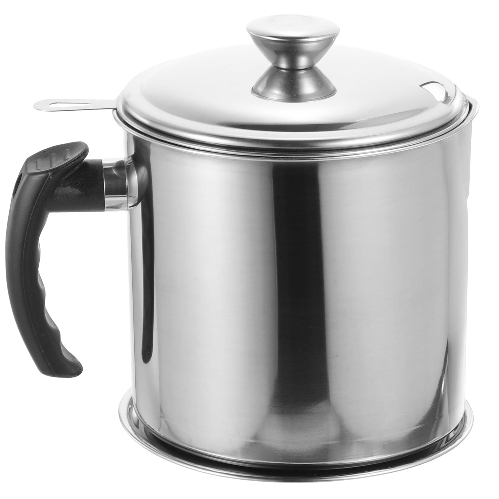 1 Set Stainless Steel Oil Pot Metal Oil Strainer Pot Kitchen Oil ...