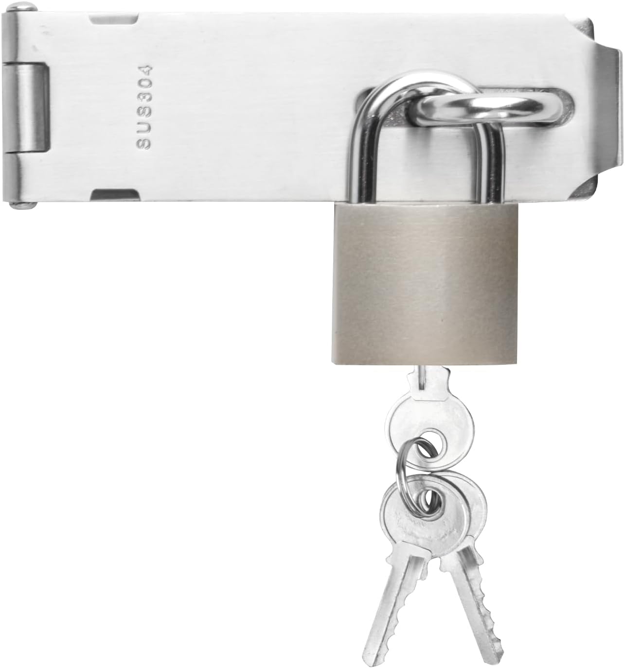 1 Set Stainless Steel Padlock Lock, Door Lock Lock, Padlock Latch Heavy ...