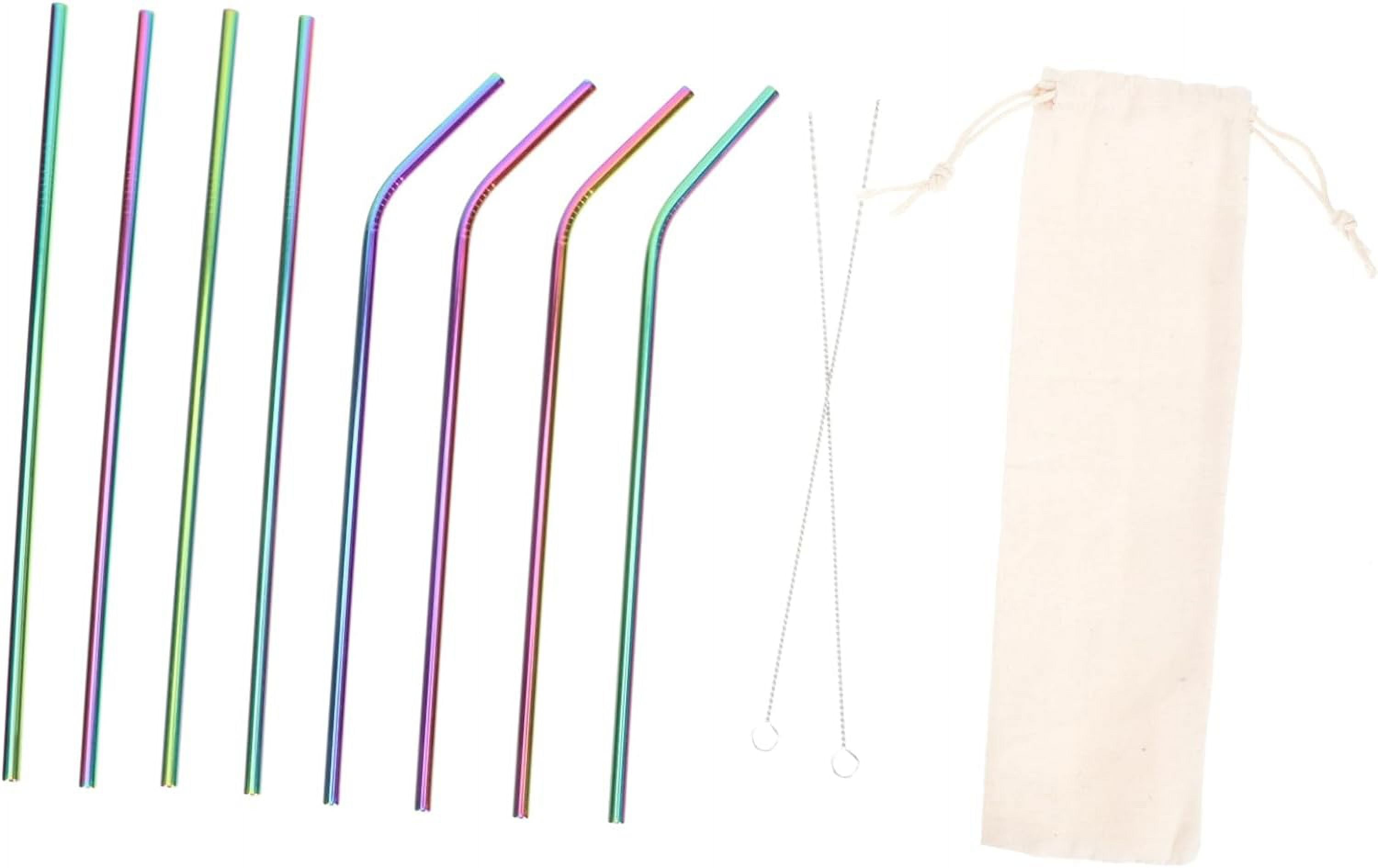 1 Set Stainless Steel Straw Metallic Straws Reusable Things for 1 ...