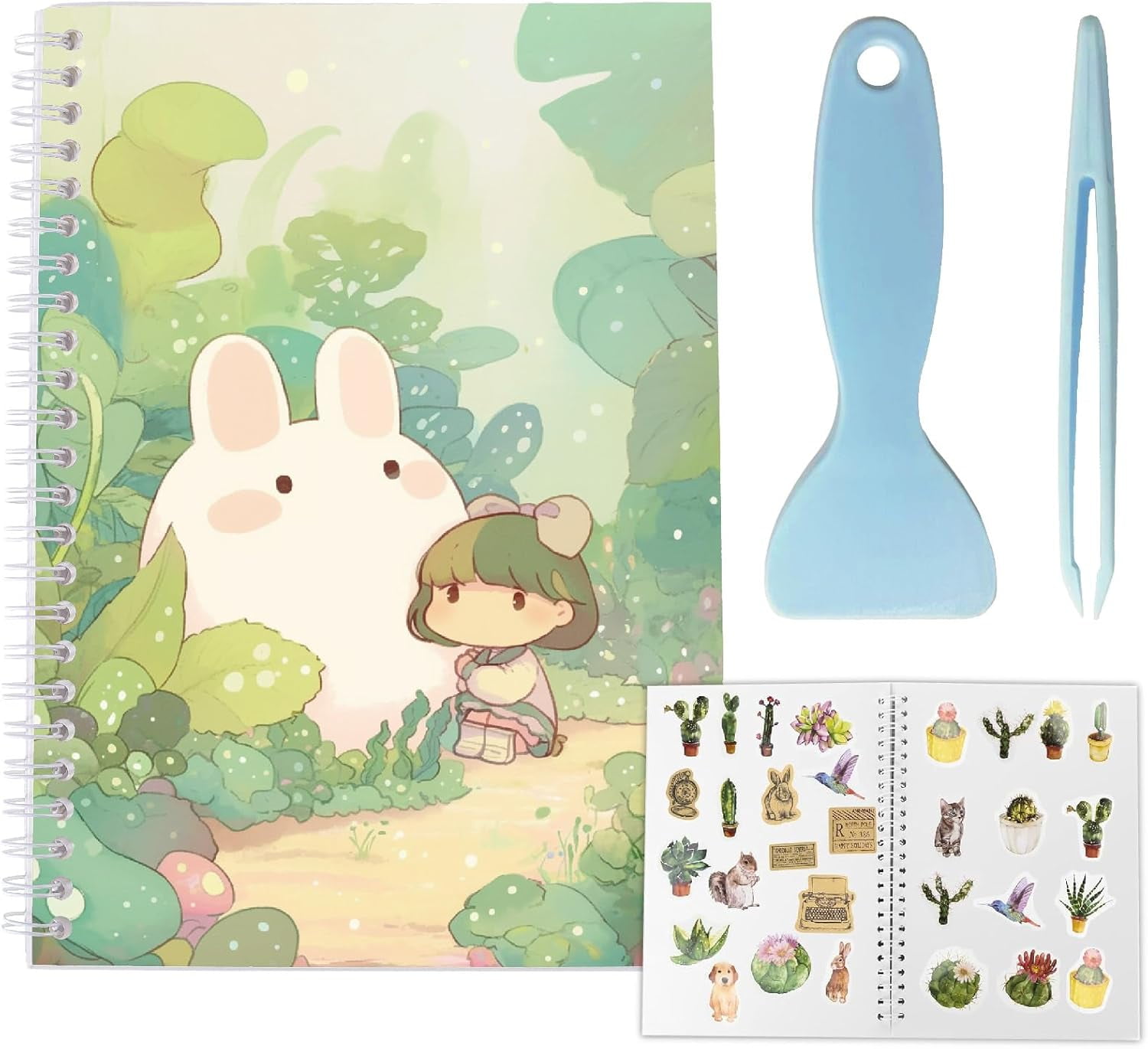 1 Set Sticker Collection Book Hand Account Release Paper with Tweezers ...