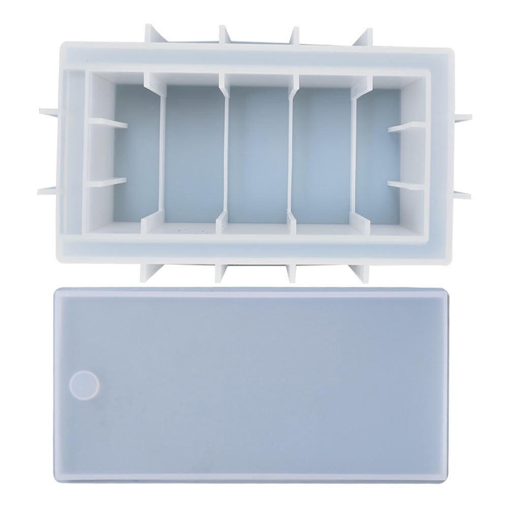 1 Set Storage Box Mold Domino Box Silicone Mold Box Resin Casting Mold ...