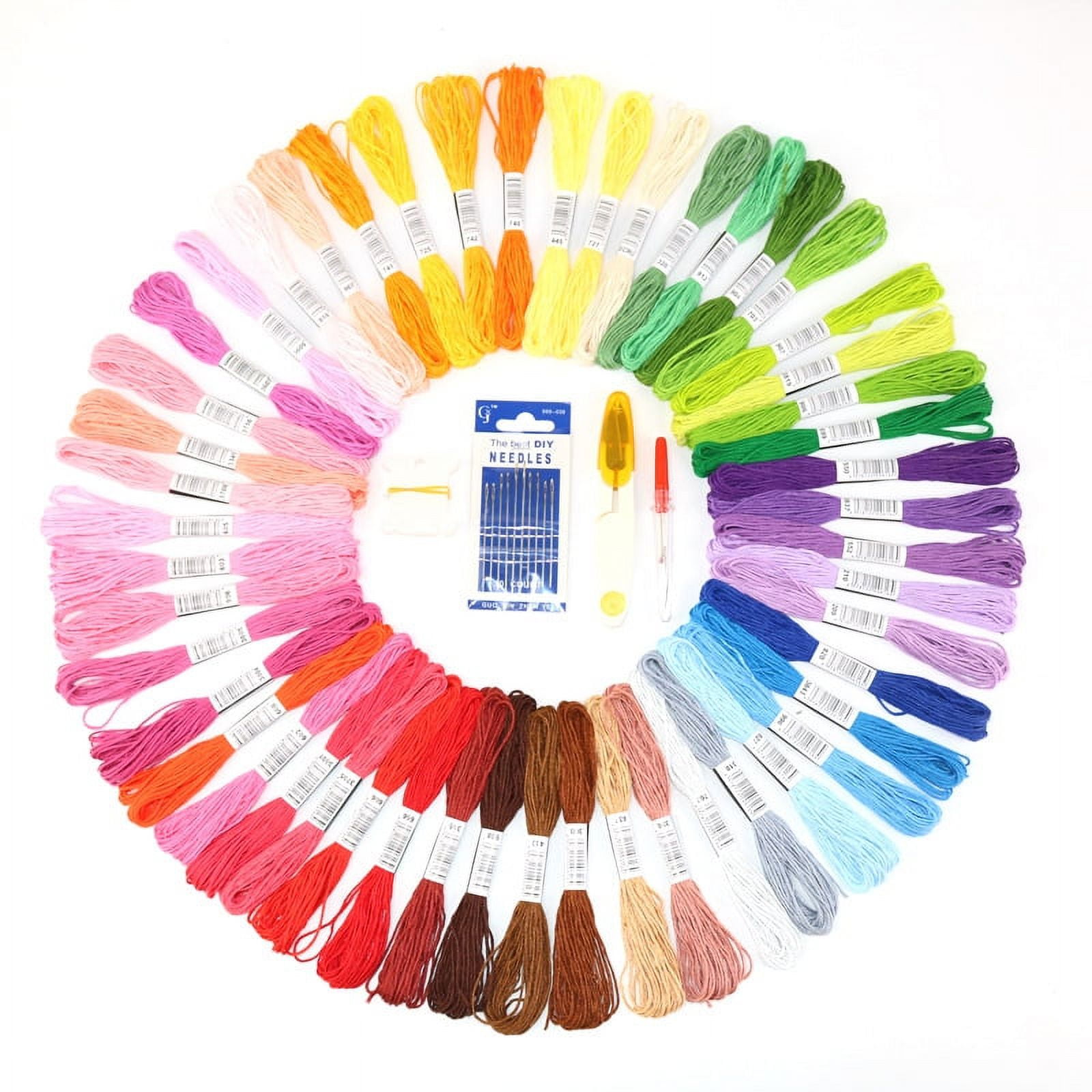 Raindrops Wear-Resistant Cotton Embroidery Threads Kit for Crafting ...