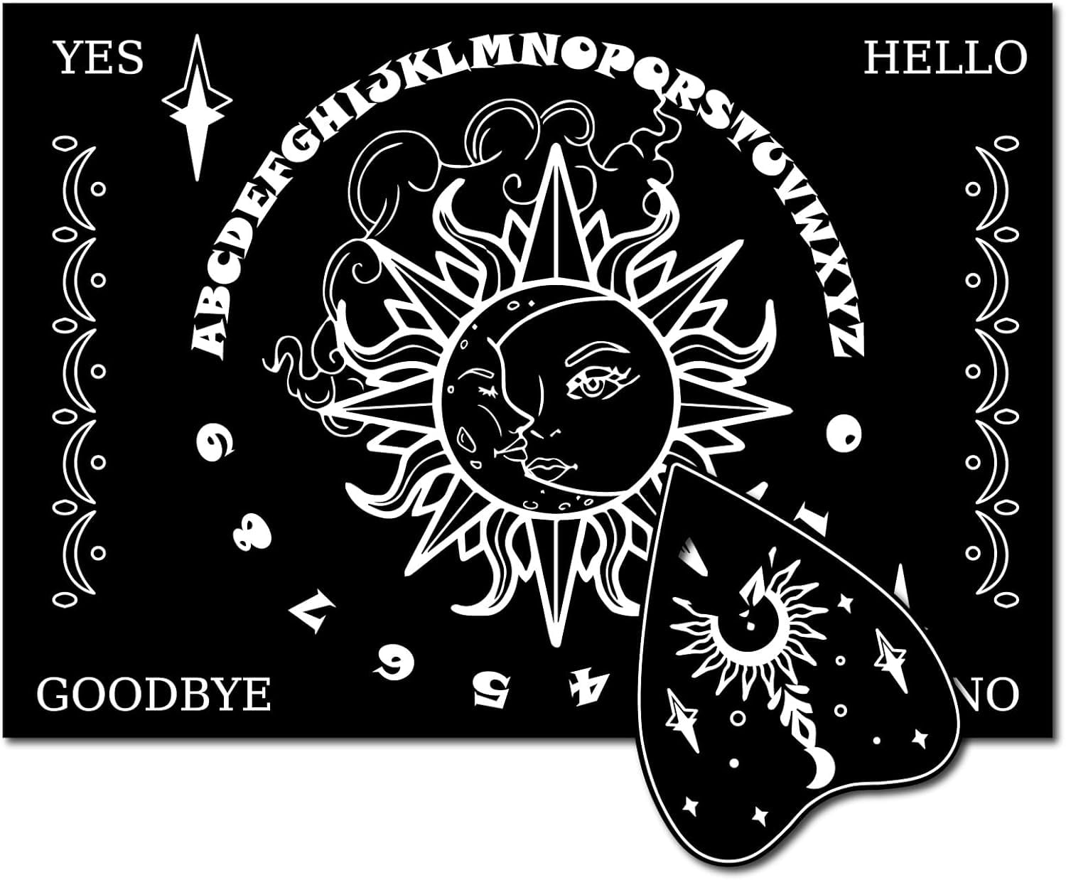 1 Set Sun Pendulum Board Set Dowsing Divination Board Wooden ...