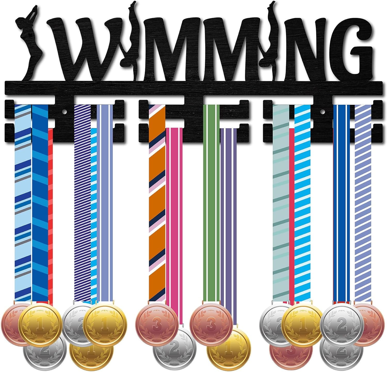 1 Set Swimming Medal Holder Sport Medal Hanger Medal Rack Display ...