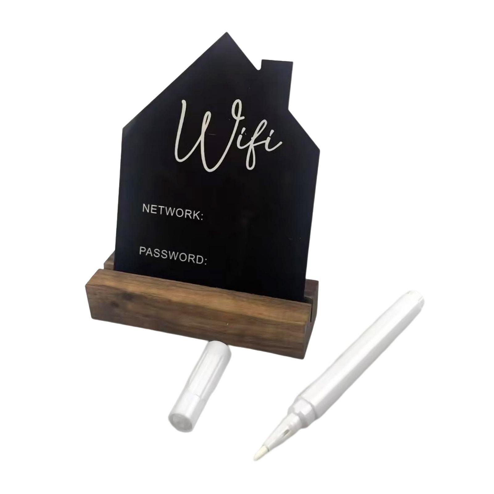 1 Set Table WiFi Sign Chalkboard Style Writable Non Falling Acrylic ...