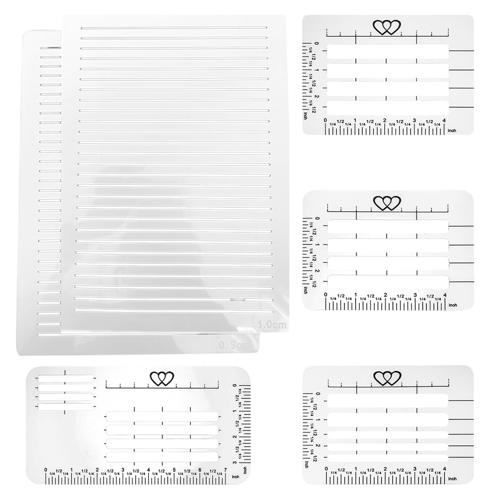 OUNONA White Plastic Drawing Ruler Set, Design for Greeting Cards ...