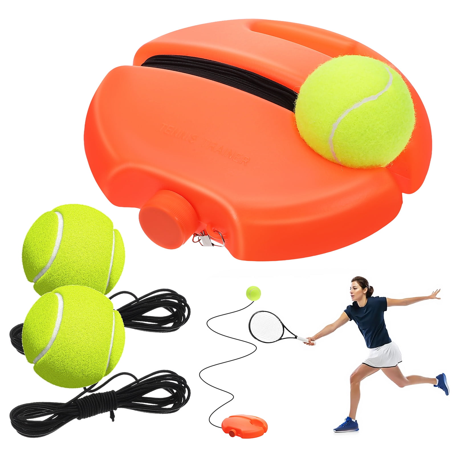 1 Set Tennis Solo Trainer Beginner Tennis Practicing Tool Corded ...