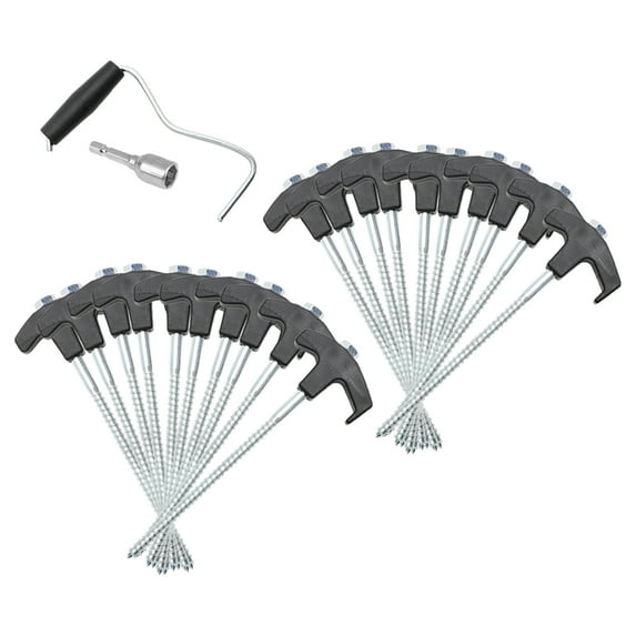 OUNONA Steel Tent Stakes with Black Plastic Caps, and Practical Outdoor ...