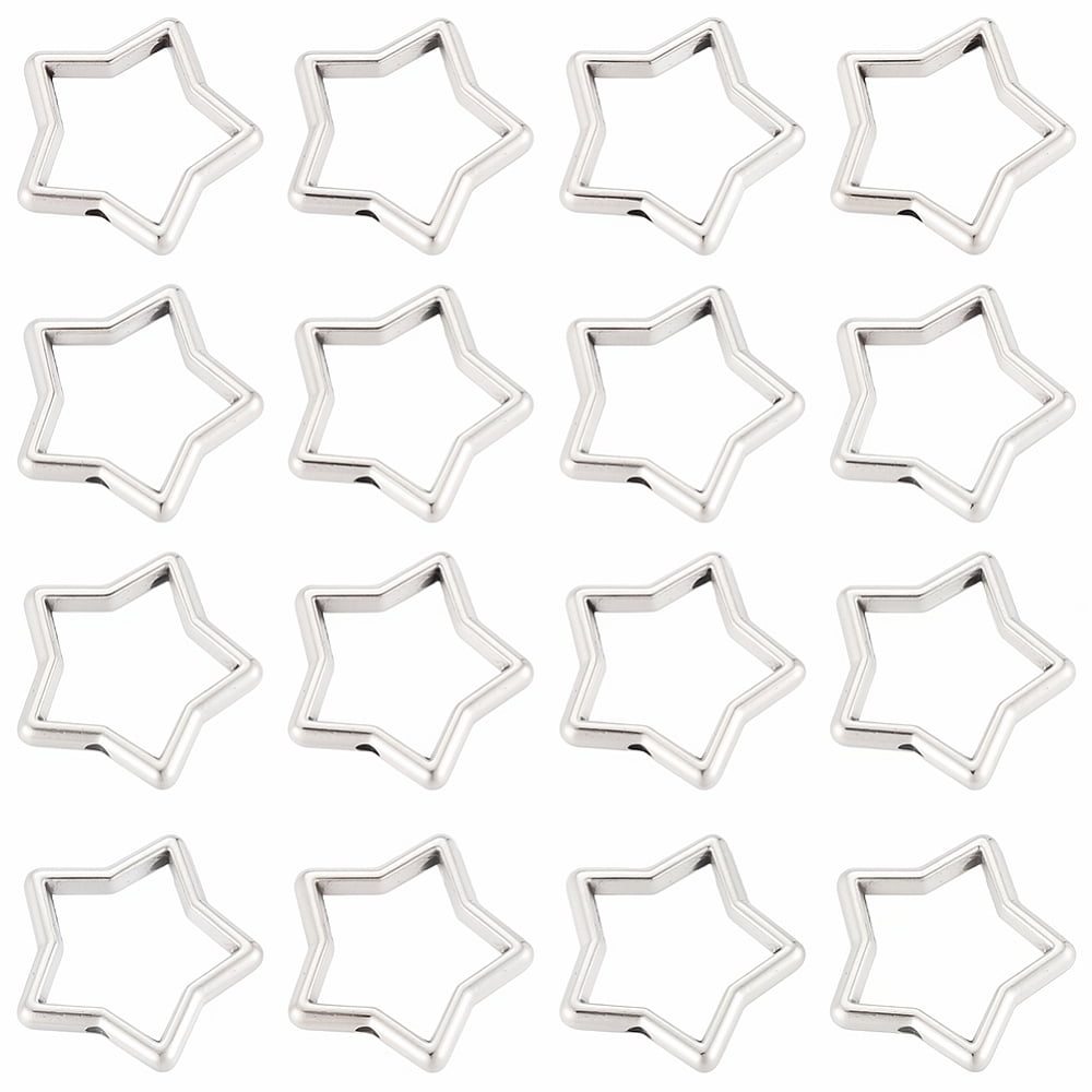 1 Set Tibetan Style Alloy Bead Frame Star Silver 14.5x15.5x3mm Hole: 1 ...