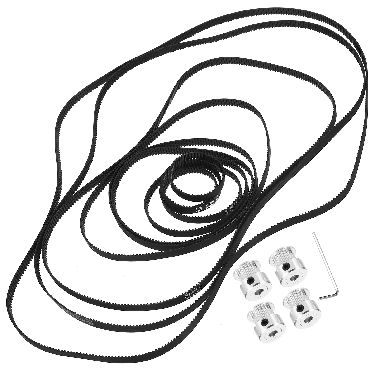 1 Set Timing Belt Rubber Belt Printer Timing Belt Replacement For 6mm ...