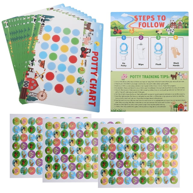 1 Set Toilet Training Sticker Kids Potty Training Sticker And Chart ...