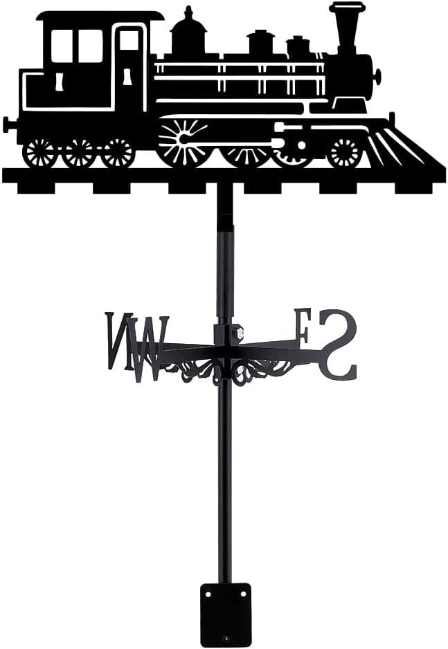 1 Set Train Iron Weather Vane Train Metal Weathervane Black Wind ...