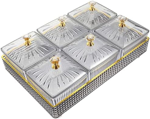 1 Set Of Transparent Dry Fruit Tray, Acrylic Candy Dishes With Lids ...