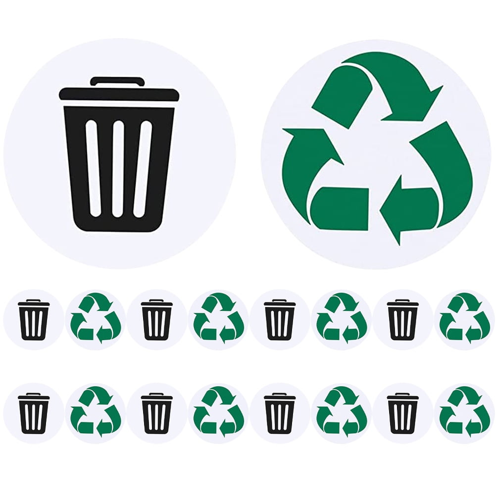 1 Set Trash Can Recycle Stickers Waste Sorting Decal Sticker Recycling ...
