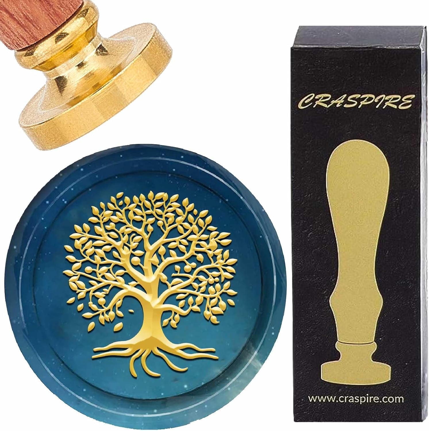 1 Set Tree of Life Wax Seal Stamp Vintage Sealing Wax Stamp Kit Retro ...