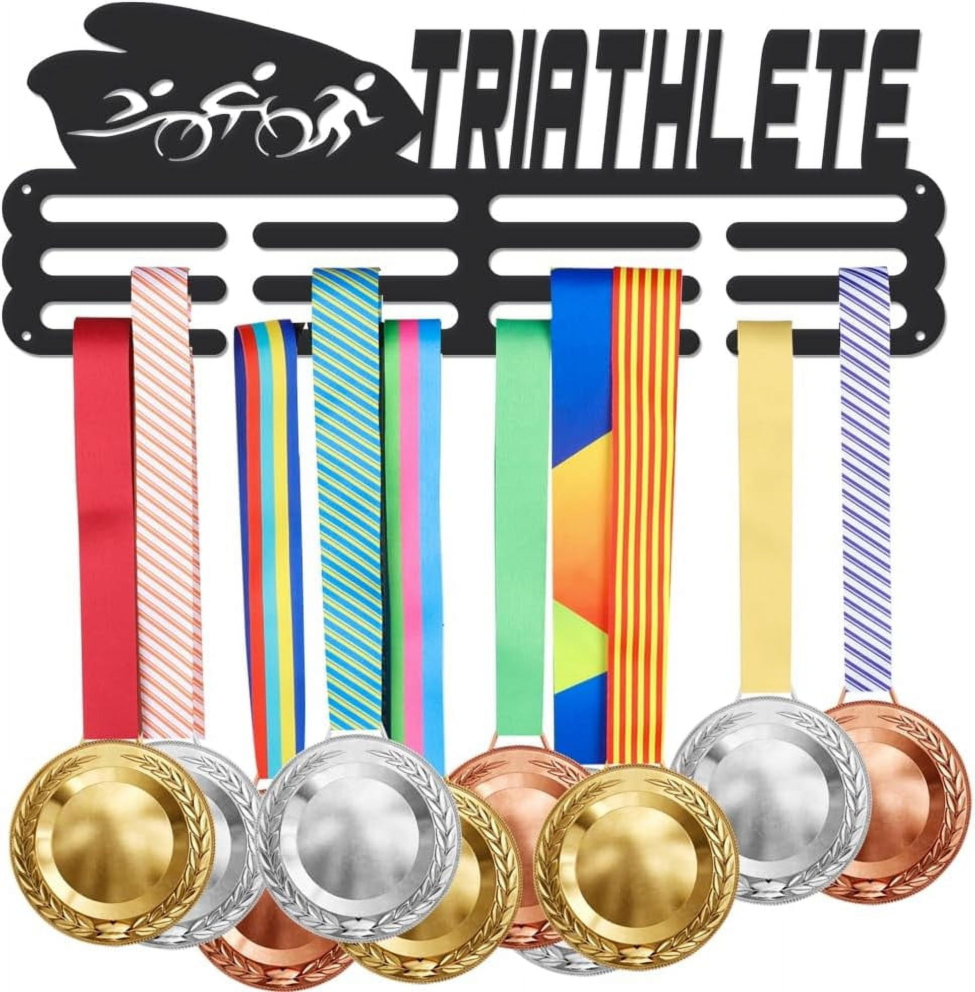 1 Set Triathlon Medal Hanger Display Sports Race Medals Holder Rack ...