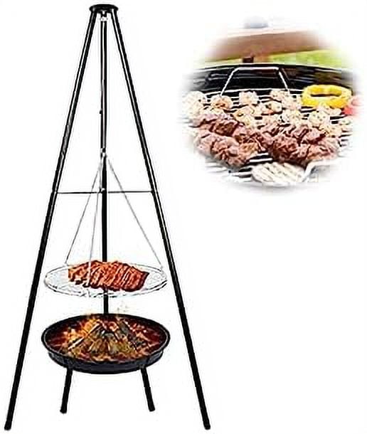 1 Set Tripod Grill Stove, Fire Pit Grill Adjustable Campfire Grill ...