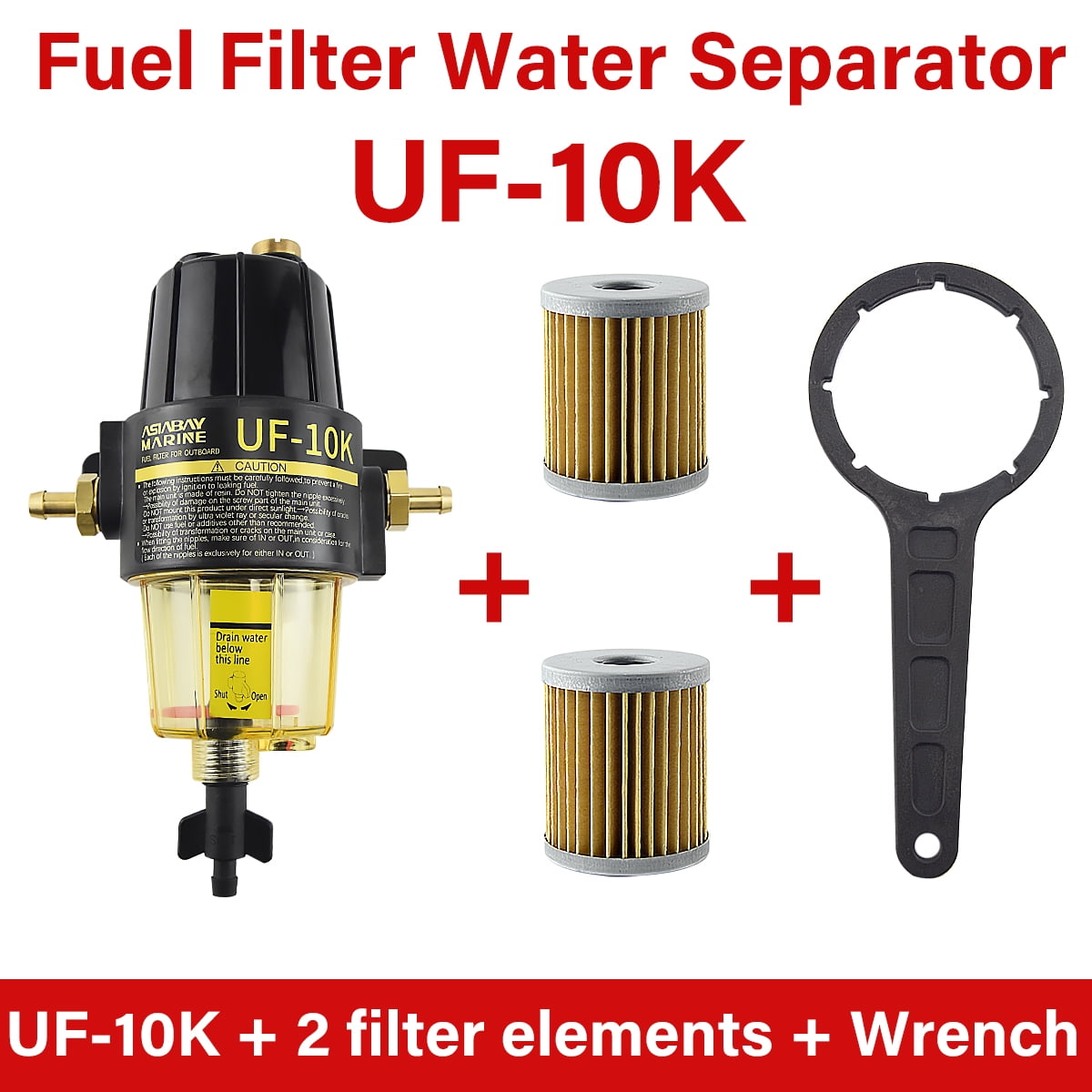 1 Set-UF-10K Fuel Filter 152 UF10K Water Separator Assembly Elements ...