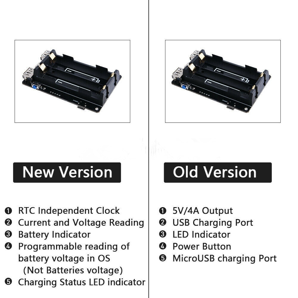 1 Set UPS With RTC Uninterruptible Power Supply 18650 Battery Charger ...