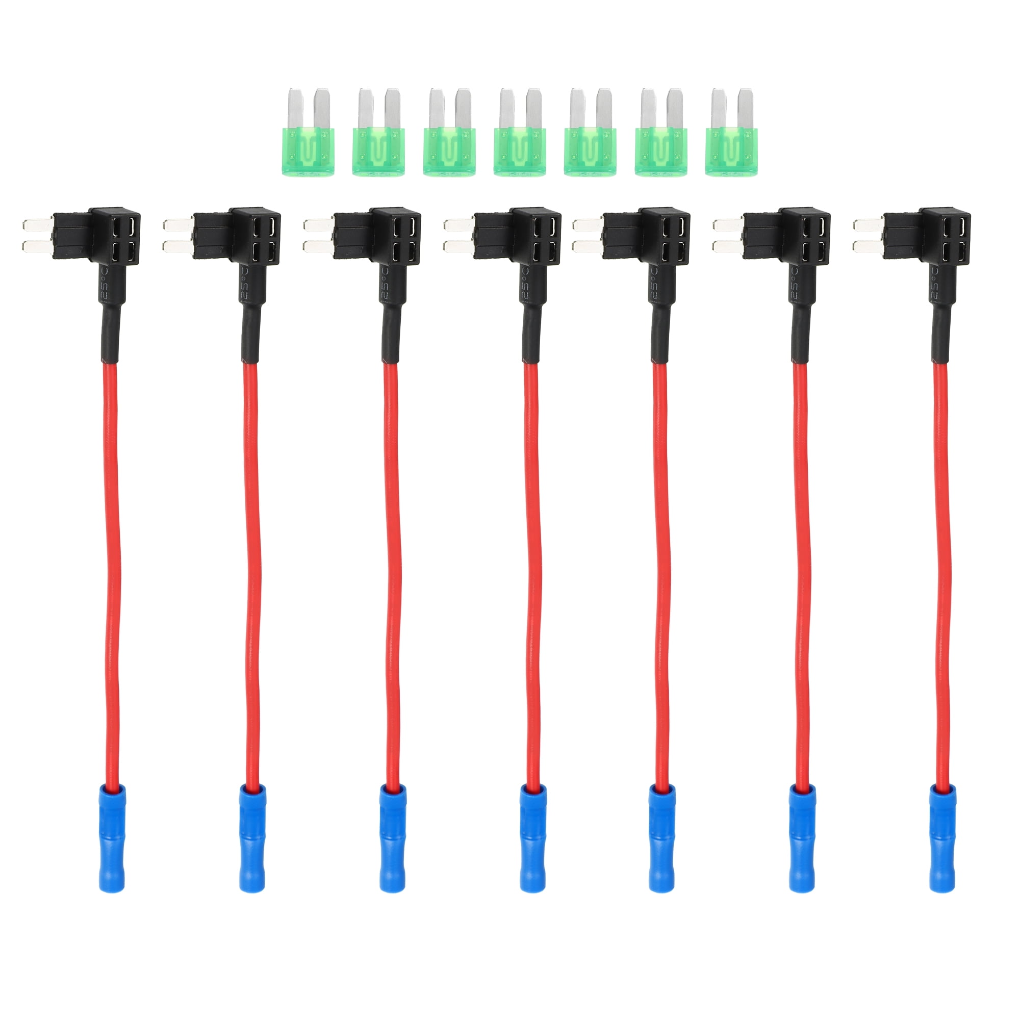 1 Set Universal 7pcs Car Fuse Tap Add a Circuit Adapter 12V with 7pcs ...
