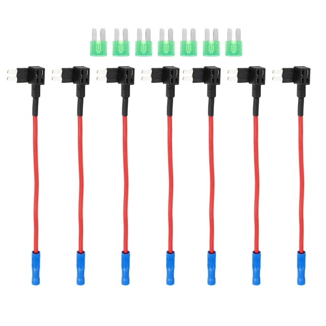 1 Set Universal 7pcs Car Fuse Tap Add a Circuit Adapter 12V with 7pcs ...