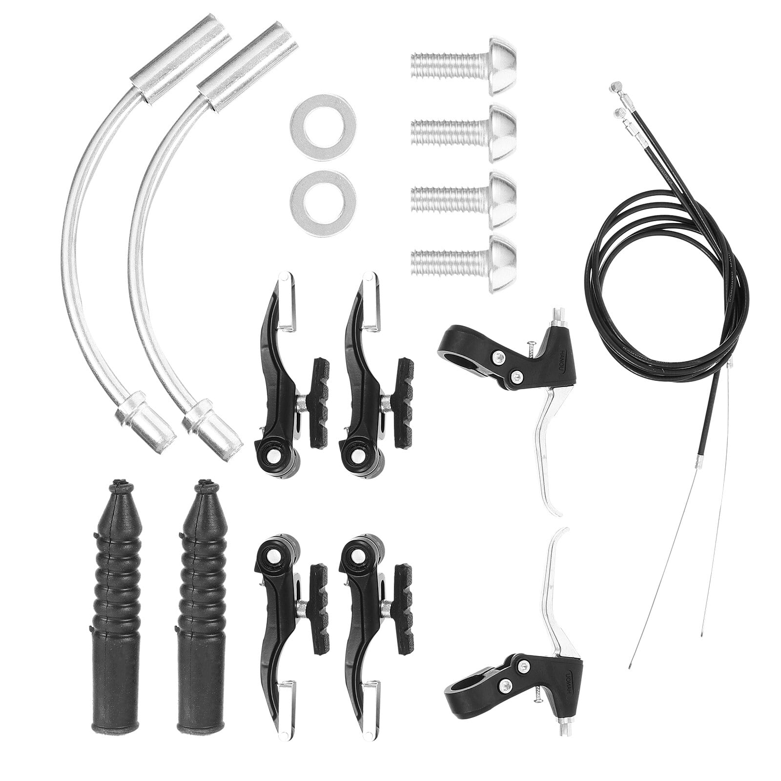 1 Set V Shape Clamp Brake Set Road Bike Professional Brake (Black ...
