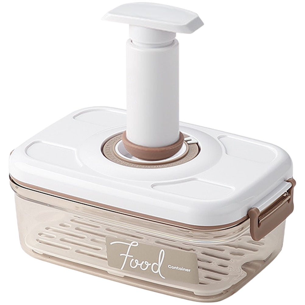Portable Food Storage Container for Kitchen Organization White Plastic ...