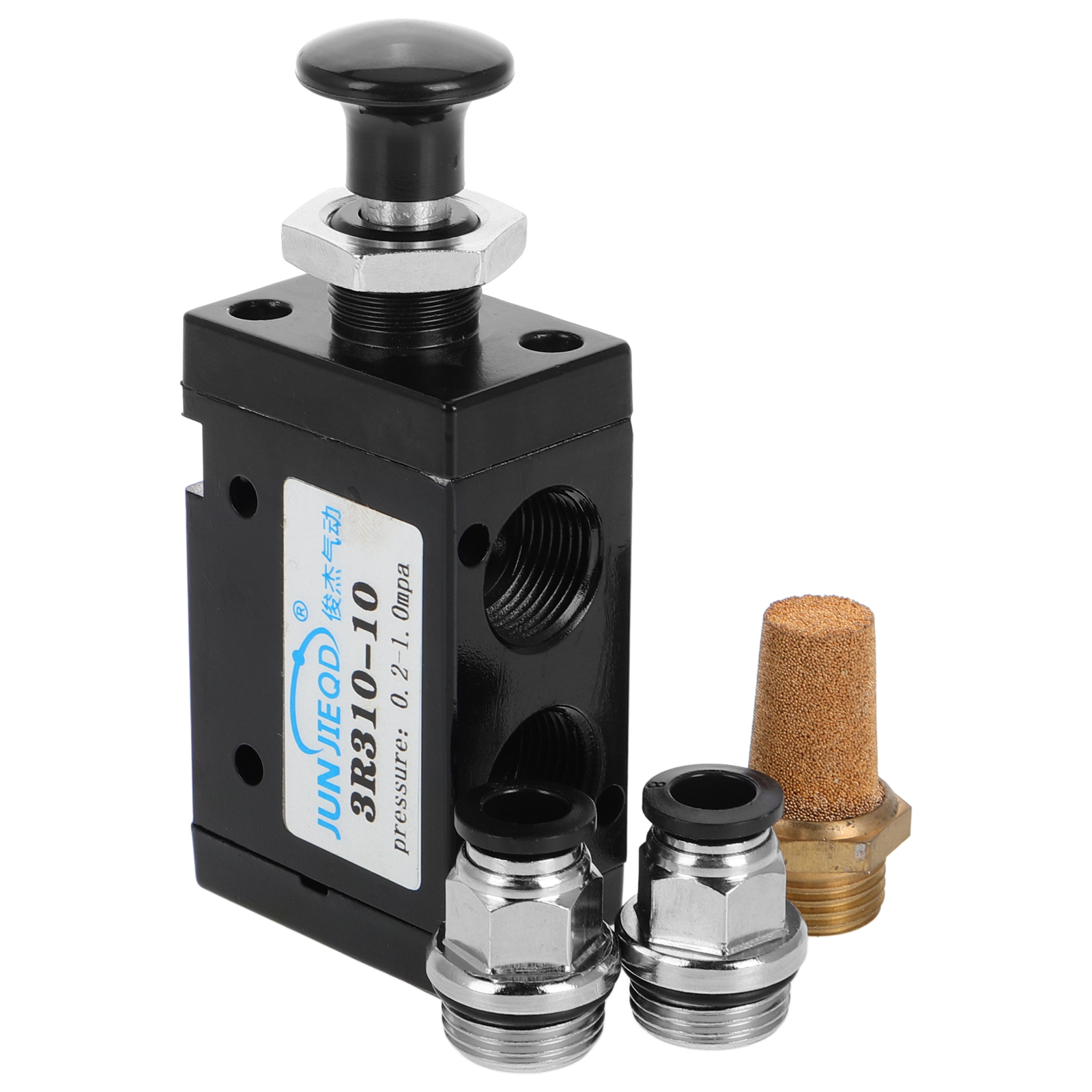 1 Set Valve Hand-Operated Pneumatic Valve Push-Pull Pneumatic Solenoid ...